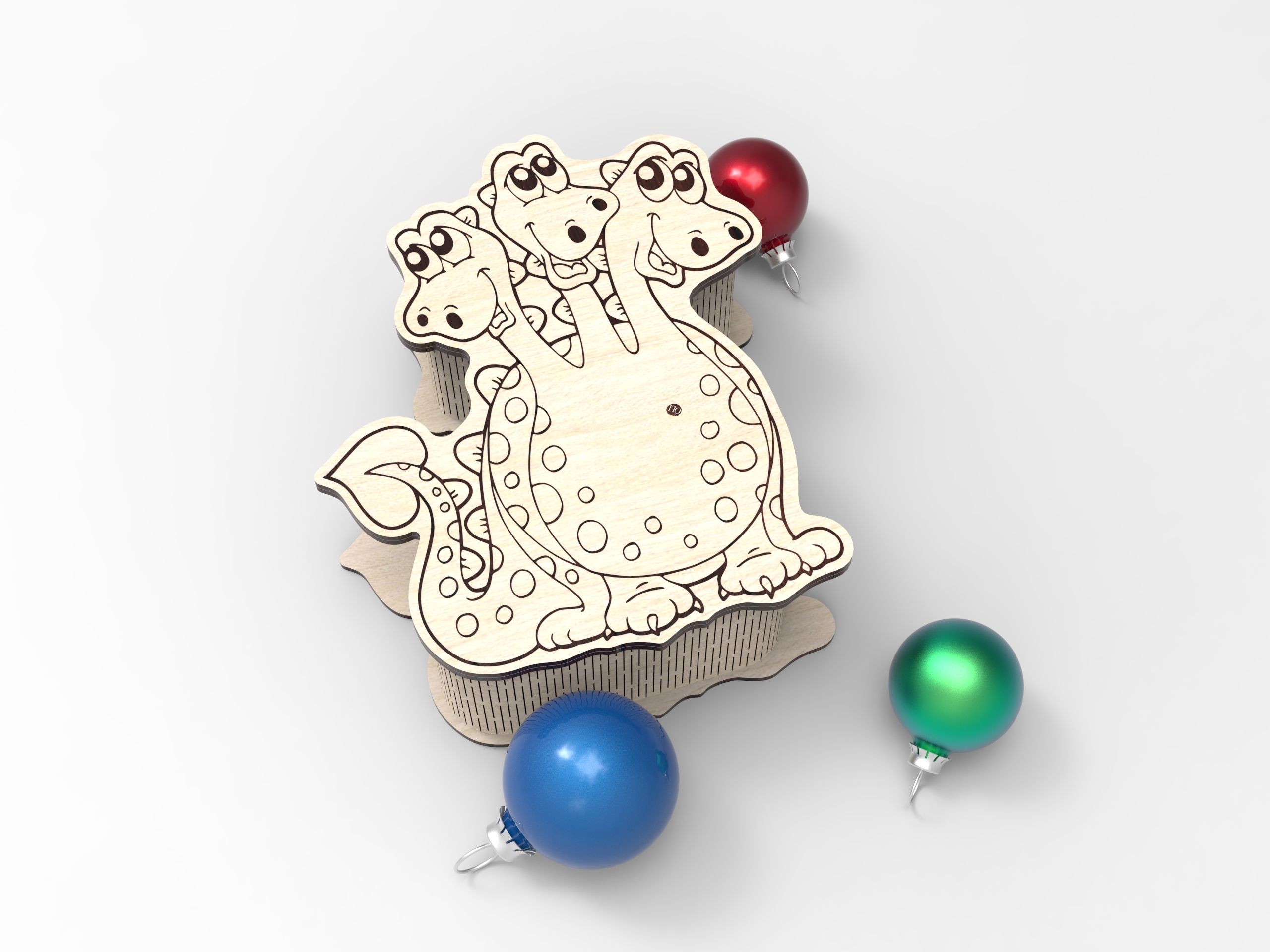 Dėžutė trigalvis slibinas - Zilvazeris