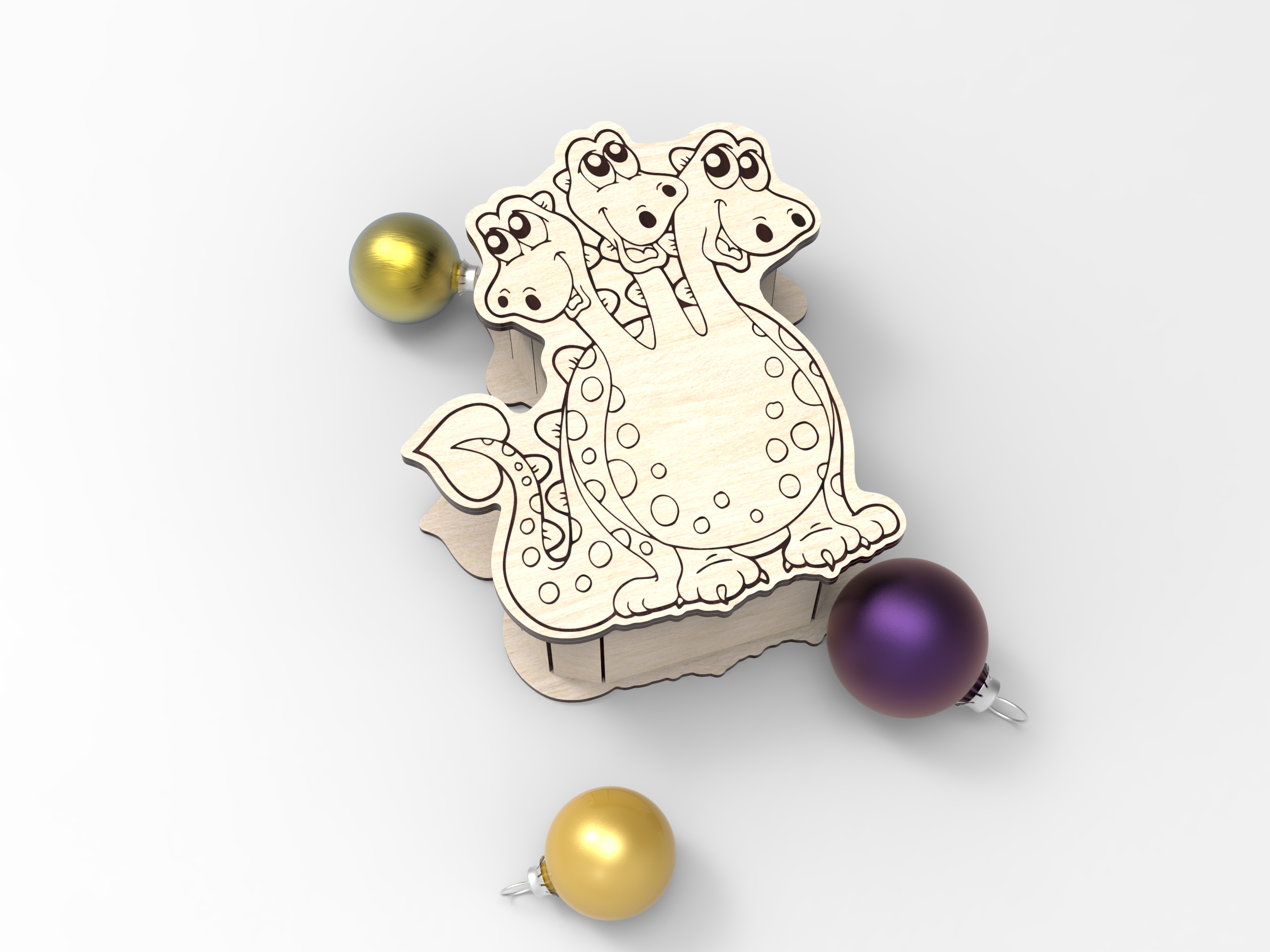 Dėžutė trigalvis slibinas - Zilvazeris